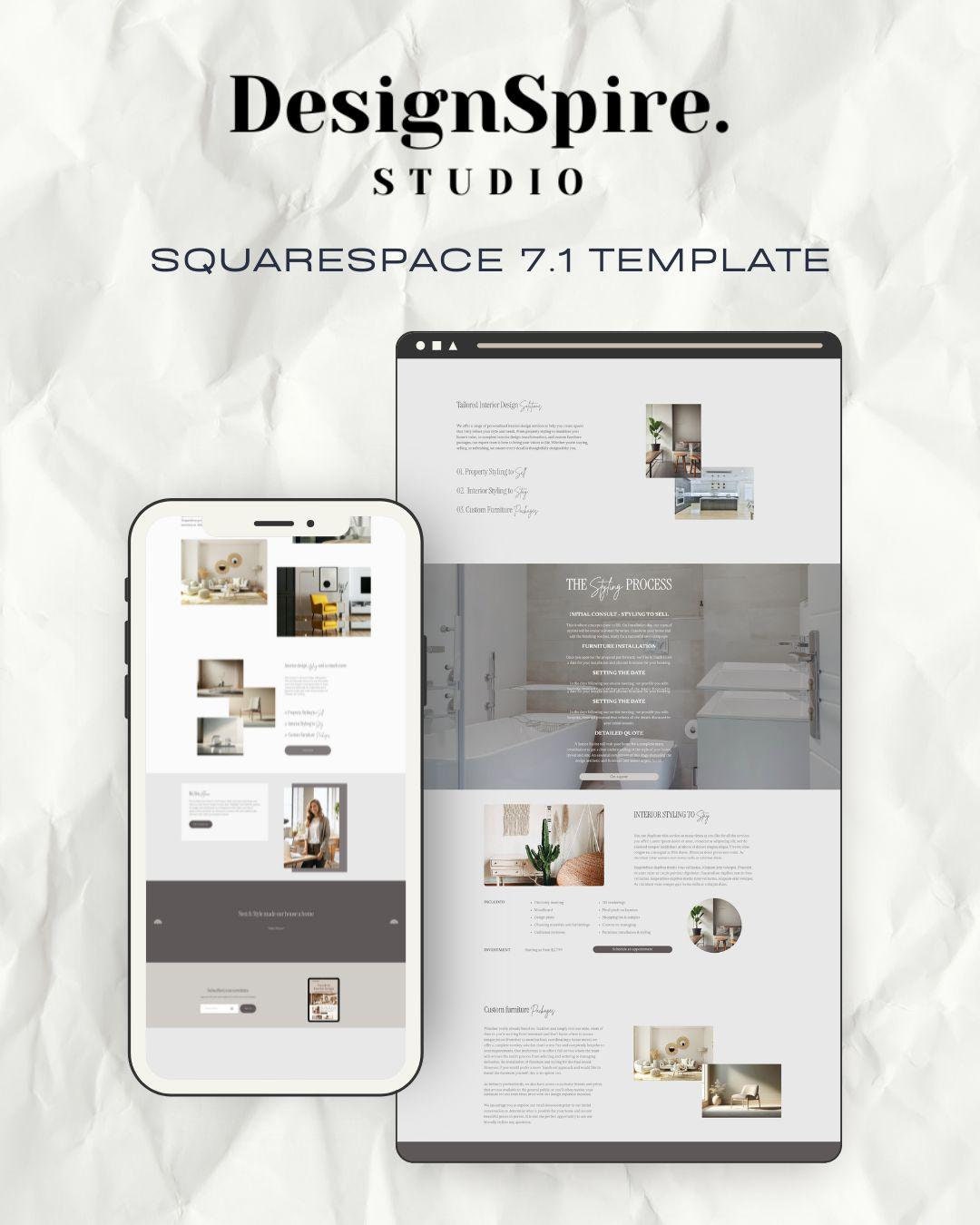 Squarespace 7.1 Website Template - Interior Design, Building, Architect ...