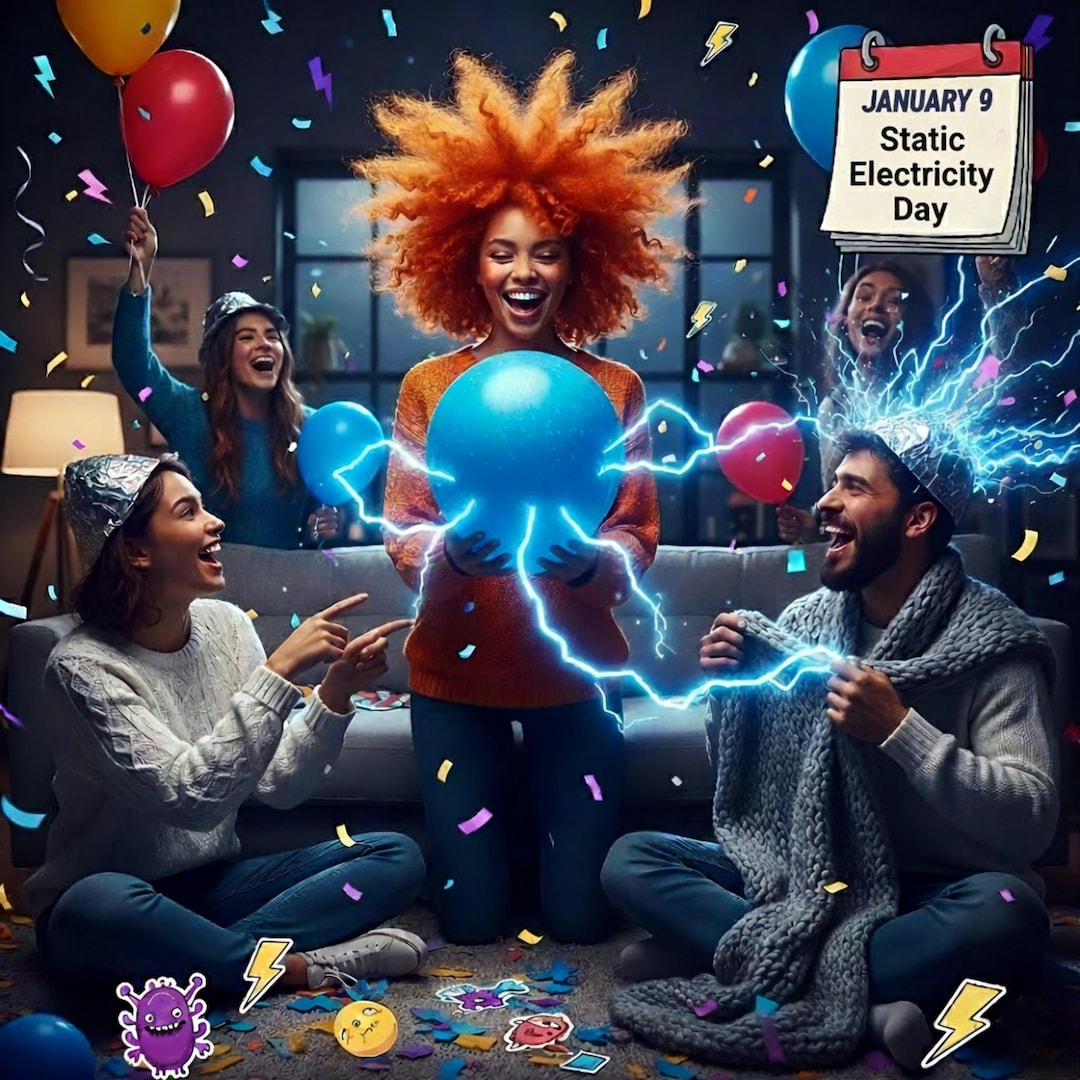 Static Electricity Day Classroom Art Print | Science Wall Decor for ...