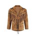 Men Native American Western Suede Leather Jacket Fringe Cowboy Jacket ...