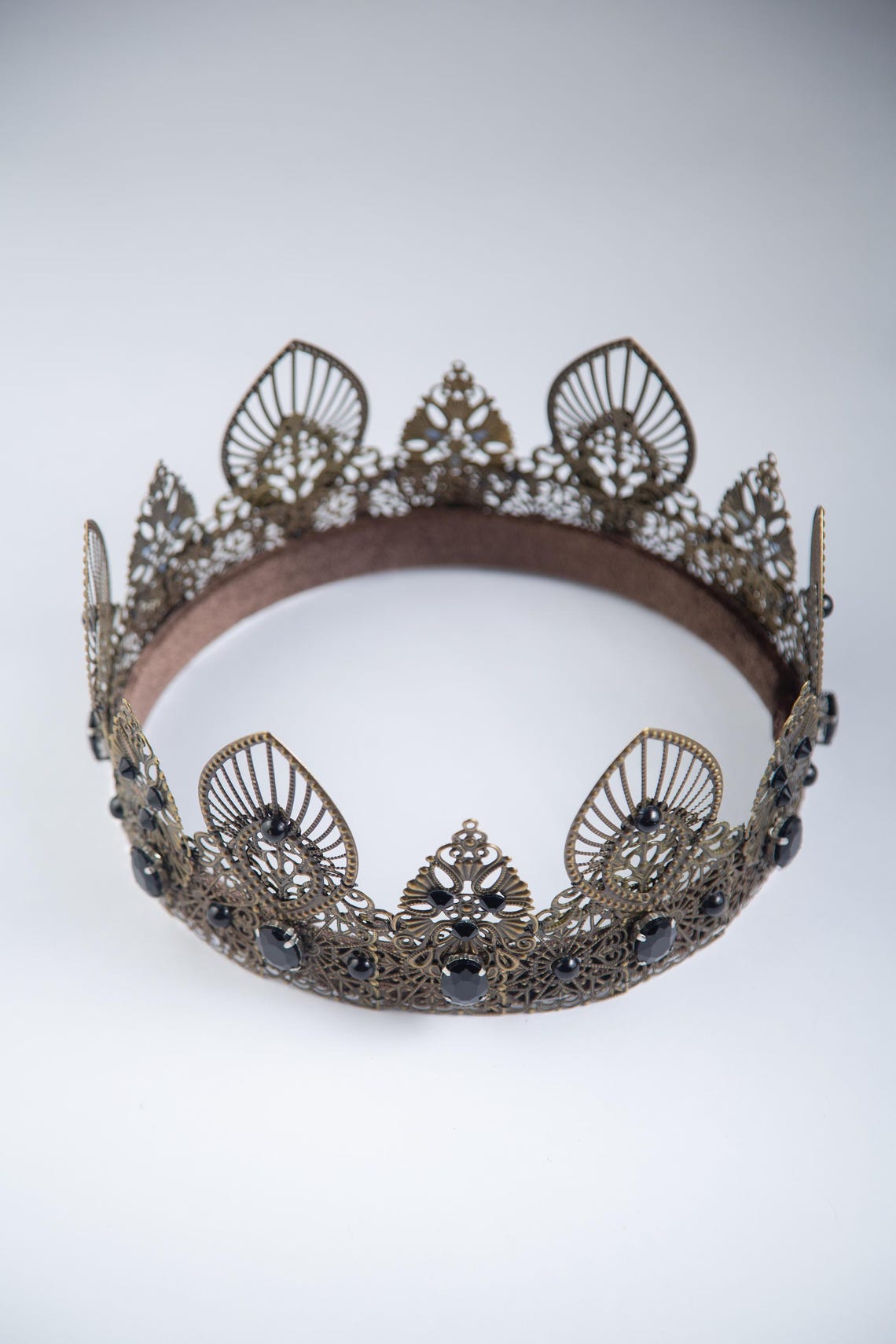 Black Bronze King Crown: Metal Filigree, Wedding Crowns, Medieval ...