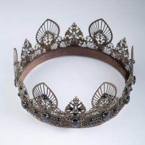 Black Bronze King Crown: Metal Filigree, Wedding Crowns, Medieval ...