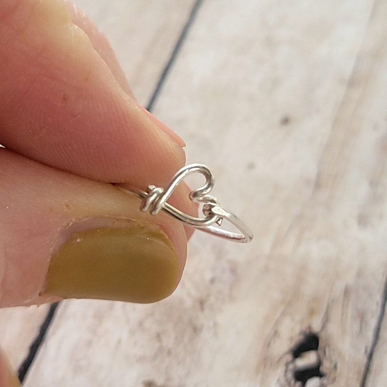 Girls Ring Heart Sterling Silver FREE SHIPPING Valentine's | Etsy