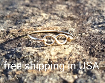 Gold infinity ring | Etsy