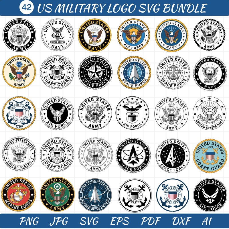 Military Logo Bundle - Etsy
