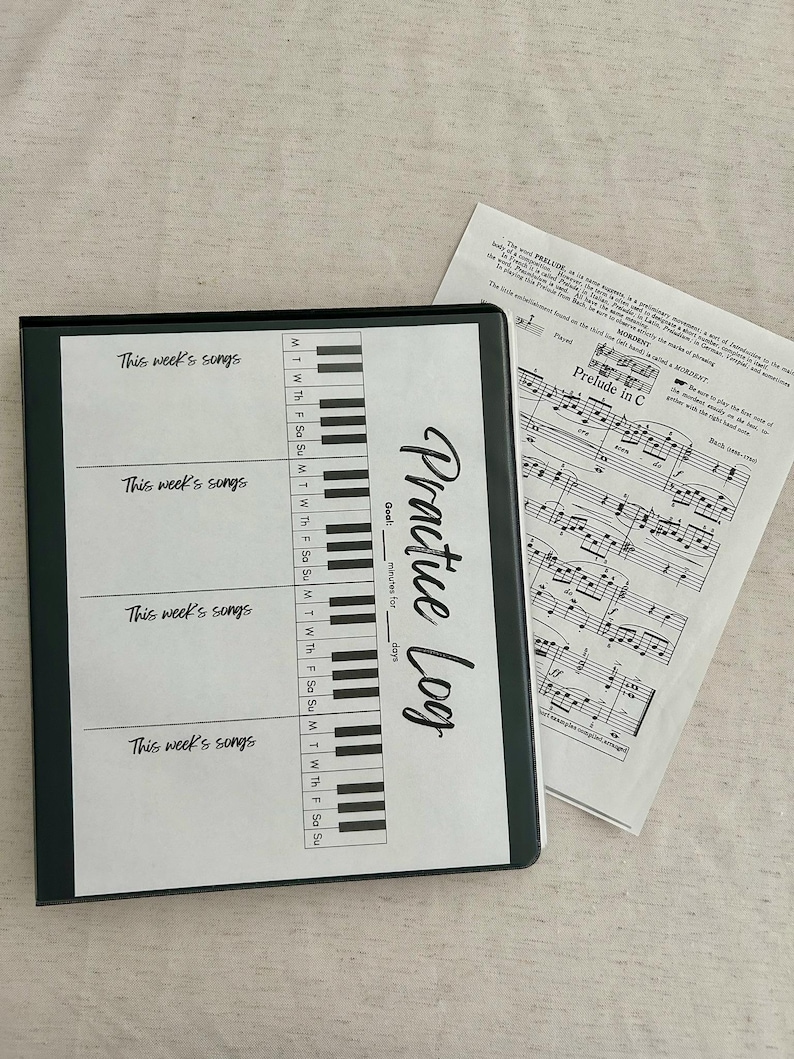 Piano Practice Log | Weekly Tracker Chart | Music | Teacher Resource ...