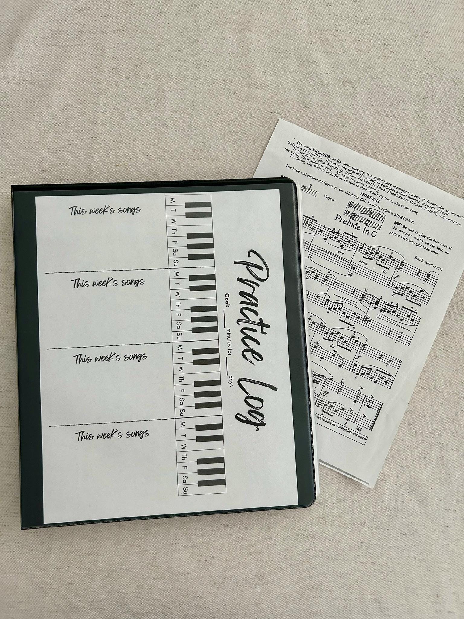 Piano Practice Log | Weekly Tracker Chart | Music | Teacher Resource ...