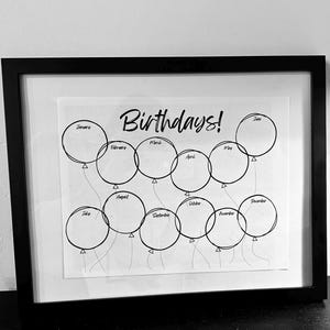 Birthday Chart | for Home, Classroom, Office | Digital Download - Etsy