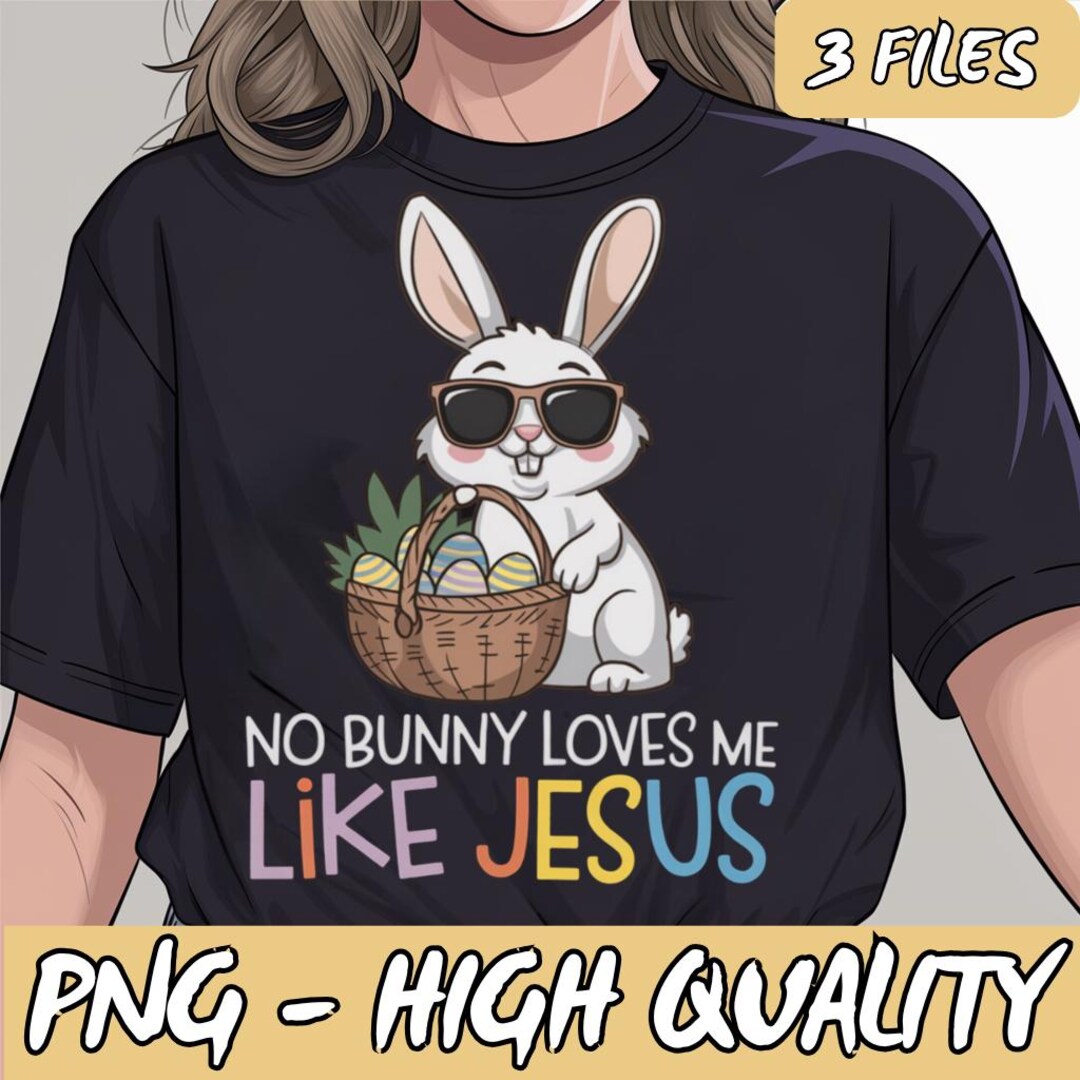 No Bunny Loves Me Like Jesus Png, Easter Jesus Loves Bunny for Kids ...