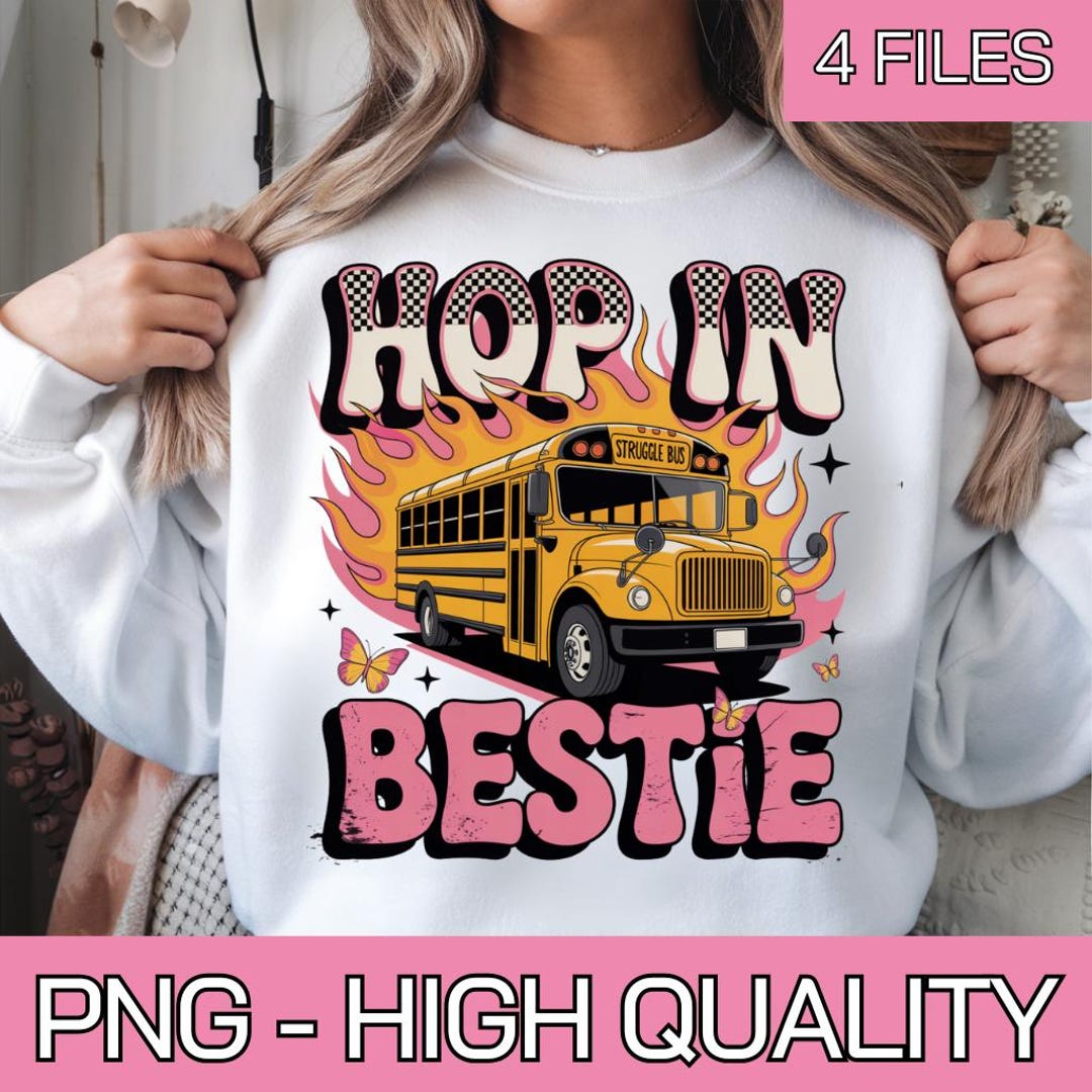 Hop in Bestie Png, Struggle Bus Png, Mental Health Png, Funny Anxiety ...