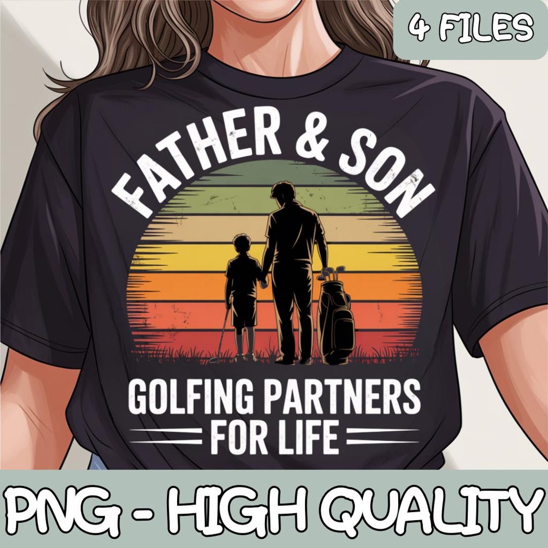 Golf Golfing Father Son Matching Dad Png, Sports Png, Personalized Dad ...