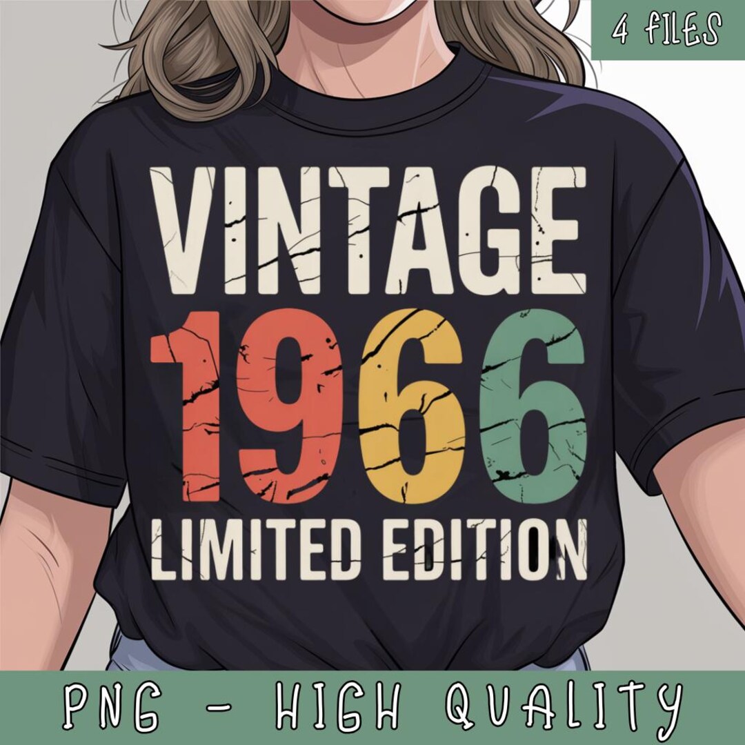 Vintage 1966 Limited Edition Png, 59th Birthday Gifts 59 Year Old Png ...