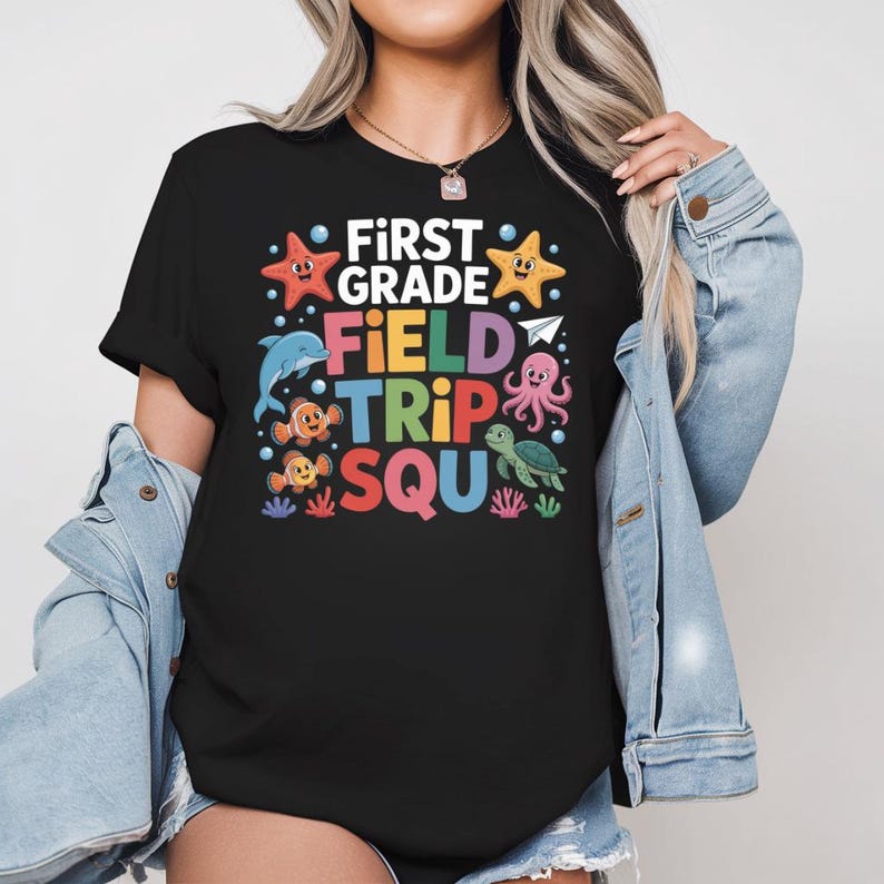 Field Trip Squad First Grade Underwater Sea Life Aquarium Png, Field Day Vibes, Field Trip 2025 ...
