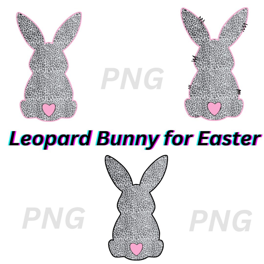 Leopard Print Bunny PNG, Easter Bunny Clipart, Cute Animal Print Rabbit ...