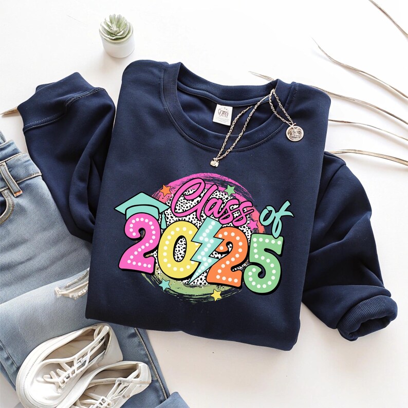 Senior 2025 PNG, Retro Graduation PNG, Sublimation Design, Digital ...