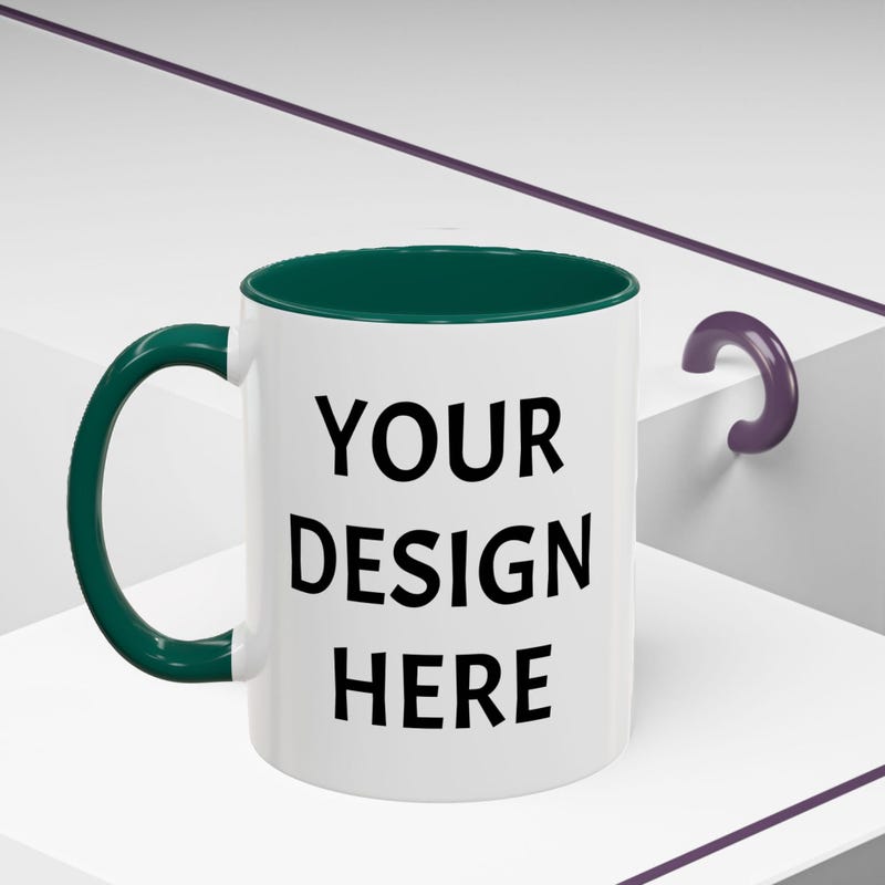 Custom Dark Green Mugs - Etsy