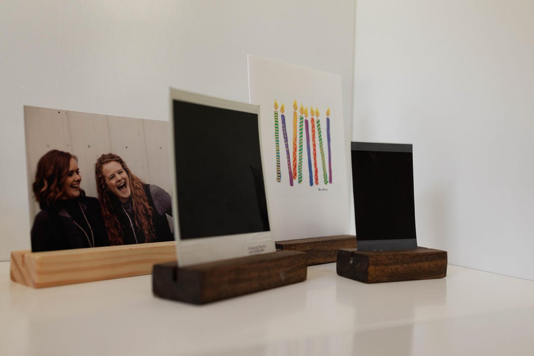 Wood Photo Holder: Polaroid & Card Display Stand - Etsy