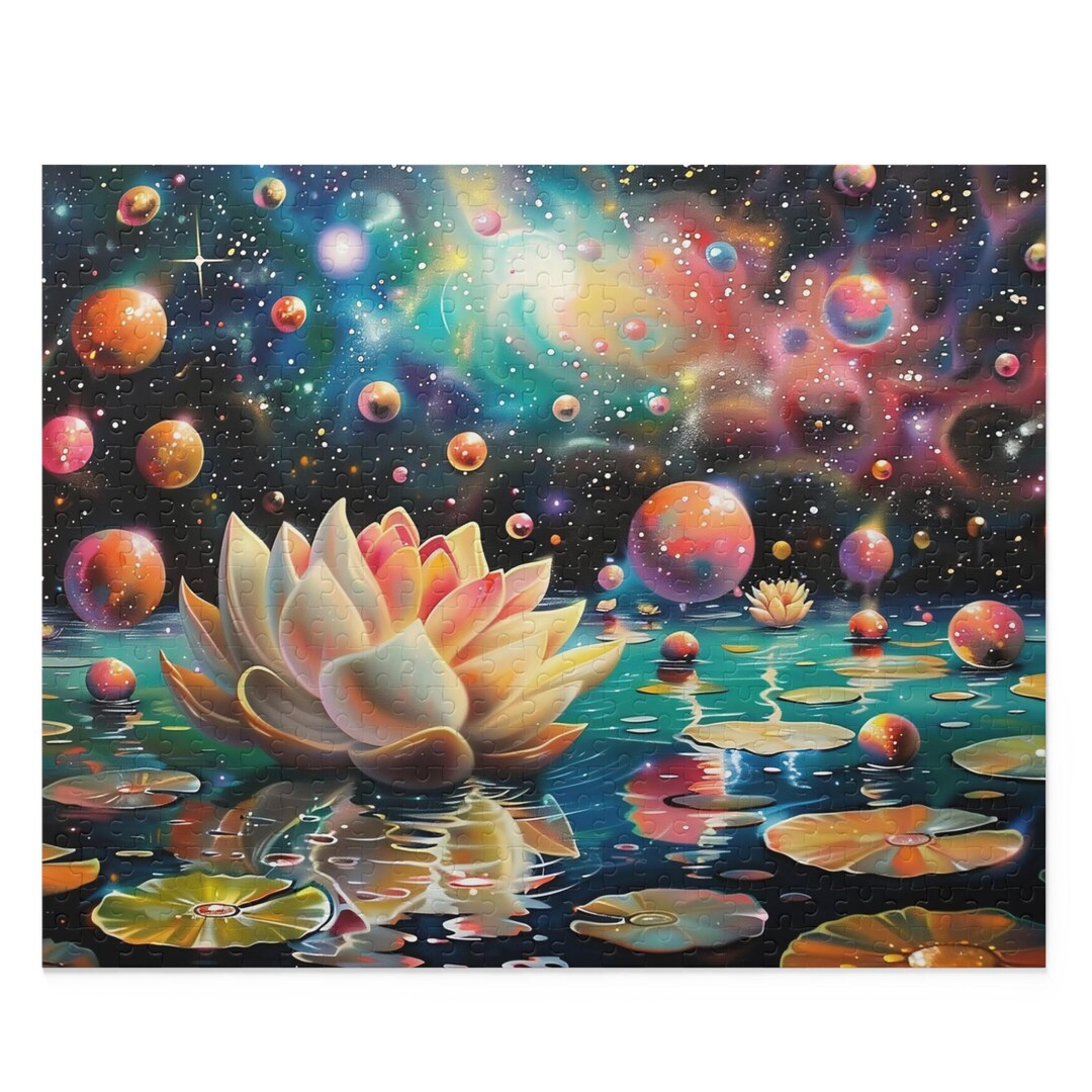 Lotus Flowers Born in the Cosmos- 500-piece Jigsaw Puzzle/ Jigsaw ...