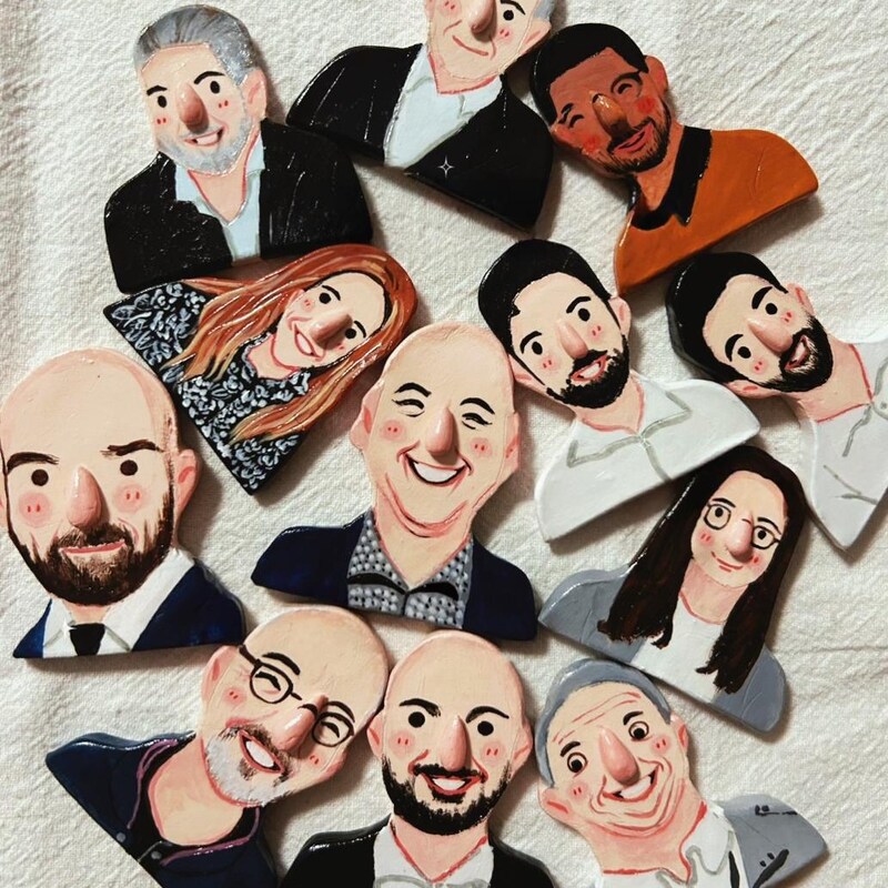 Custom Portrait Magnets - Etsy