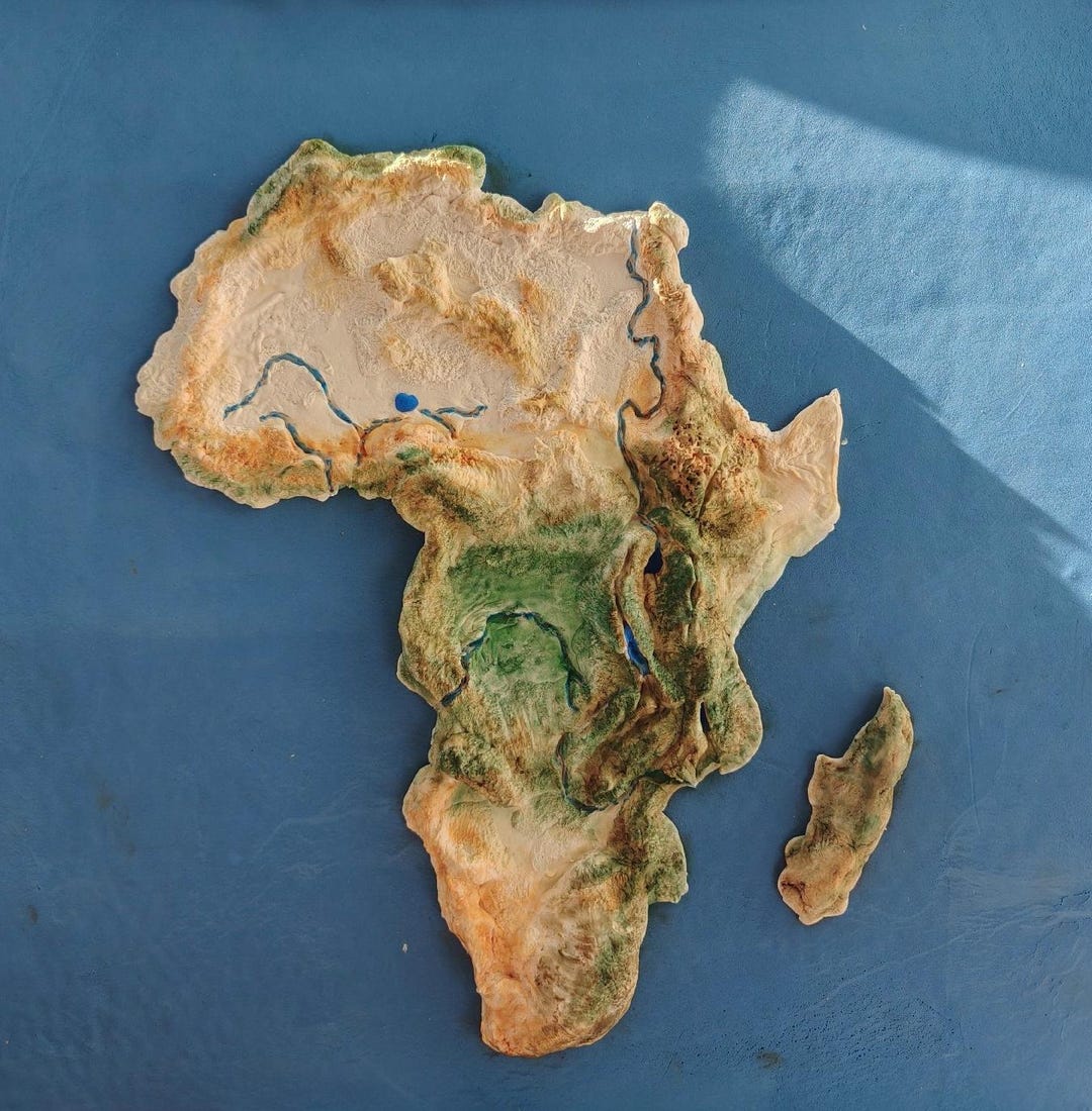 Personalized 3D Geographical Map, Custom Handmade Topography Map ...