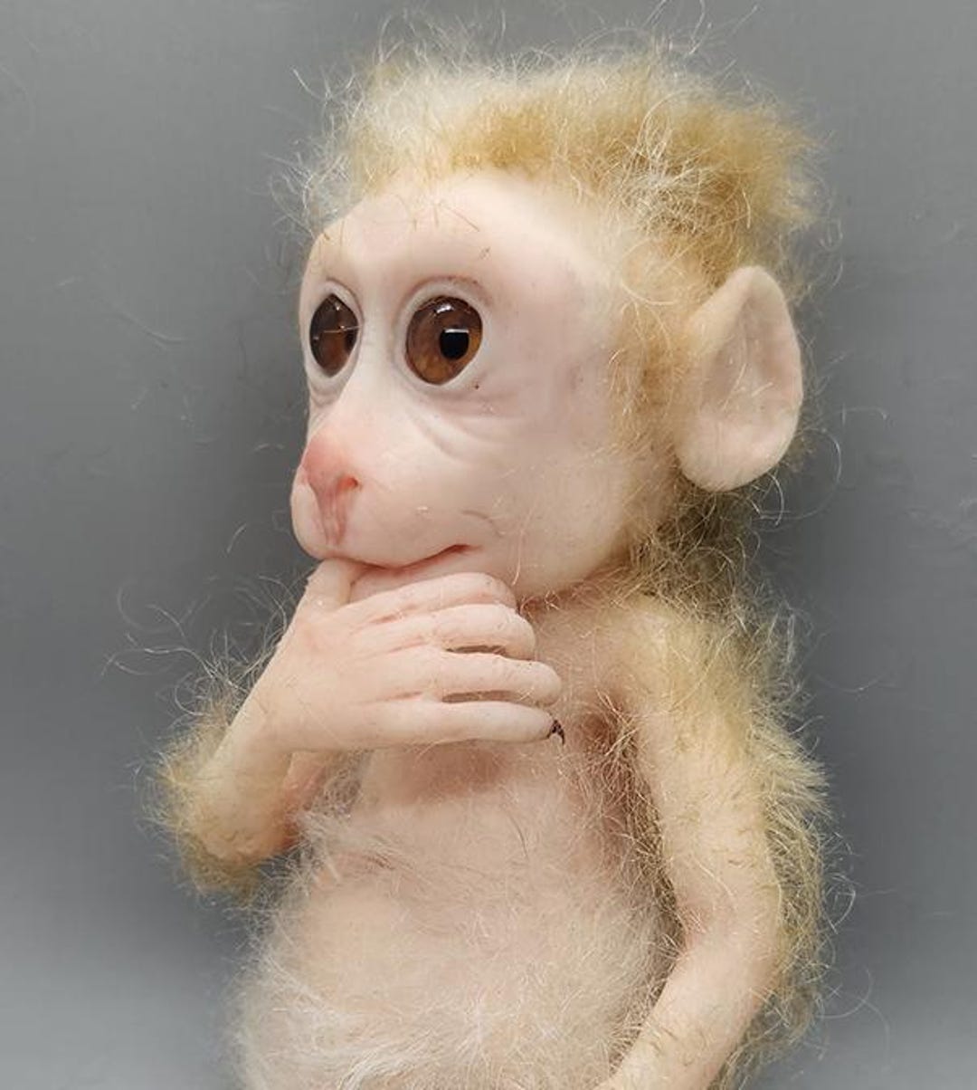 Silicone Baby Northern Pig-tailed Macaque, Reborn Baby Monkey ...