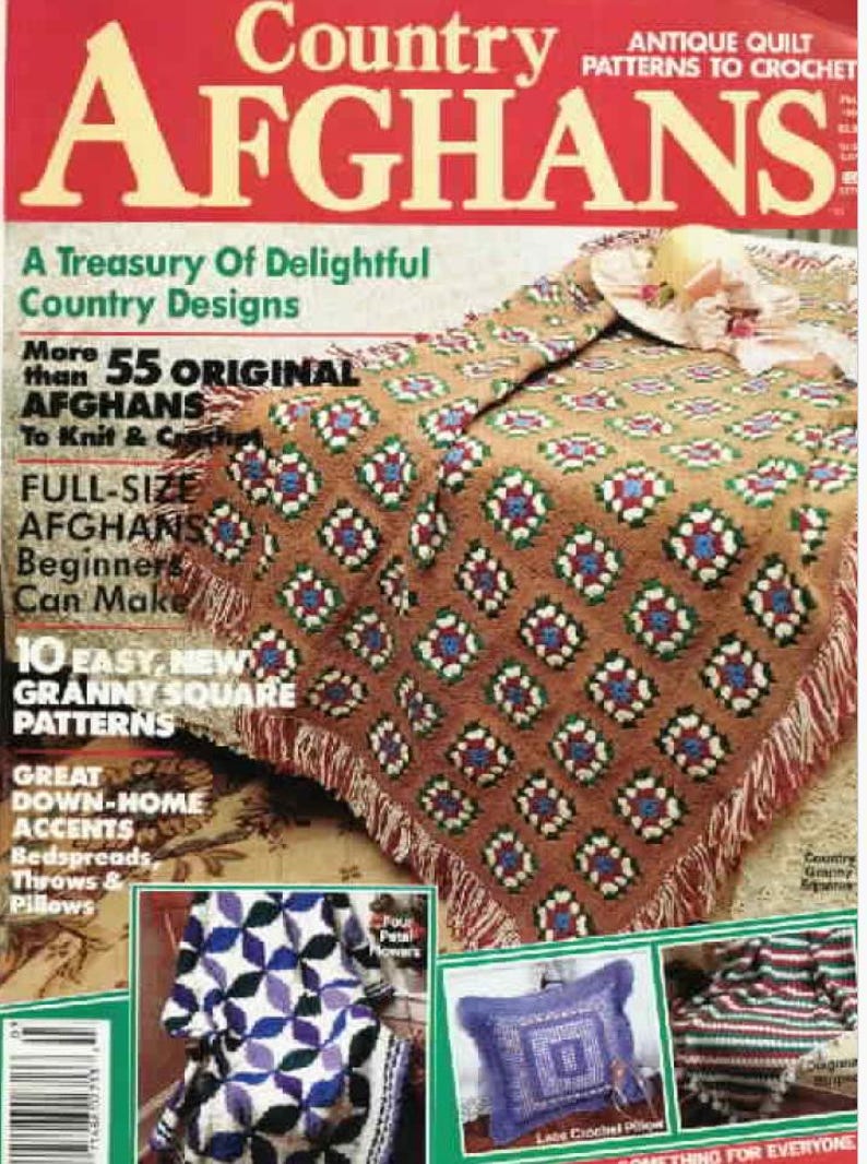 Country Afghans | Vintage Crochet Afghan Patterns PDF Books: 1990s ...