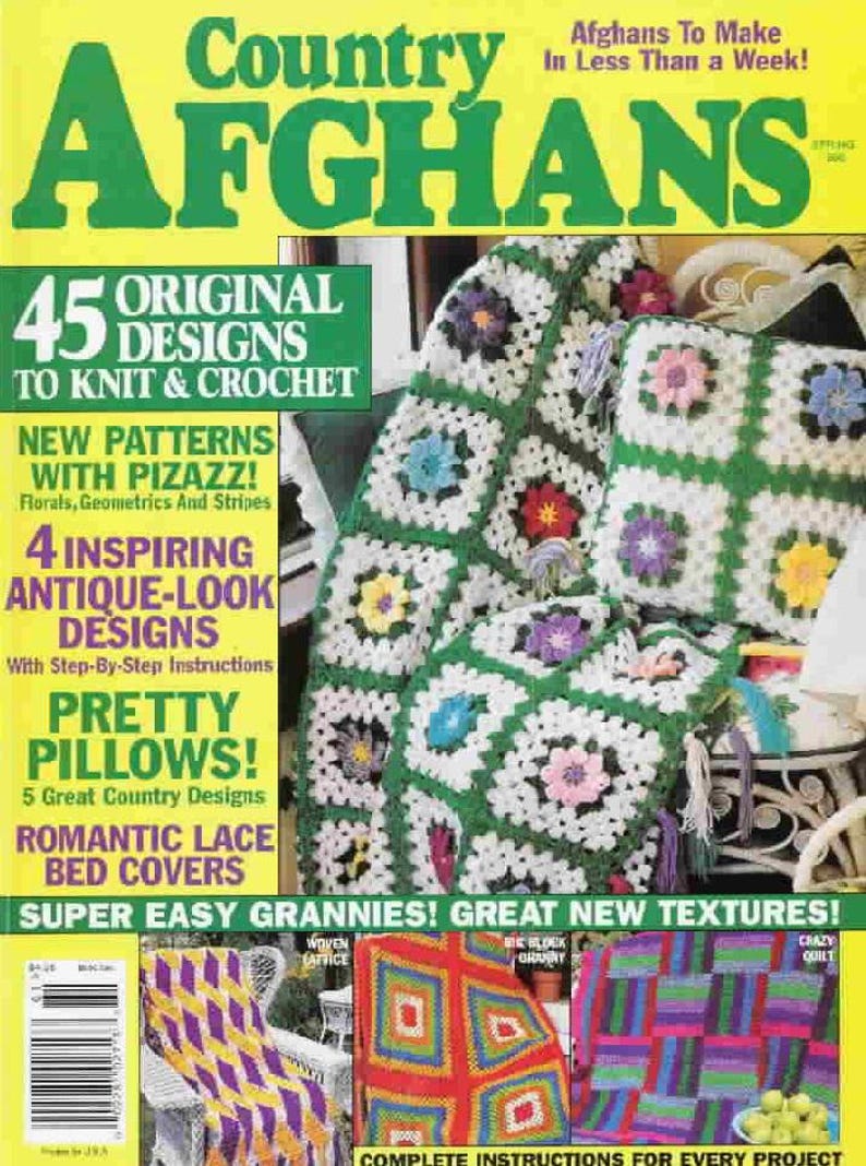 Country Afghans | Vintage Crochet Afghan Patterns PDF Books: 1990s ...