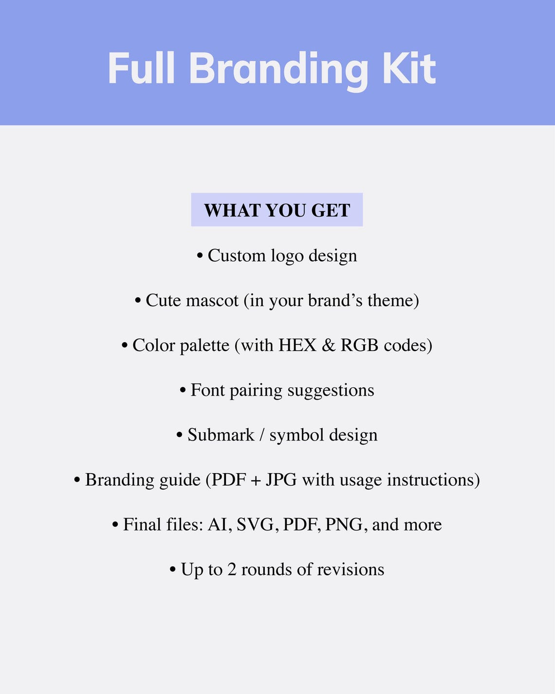 Custom Cute Branding Kit With Mascot • Whimsical Logo Design • Full ...