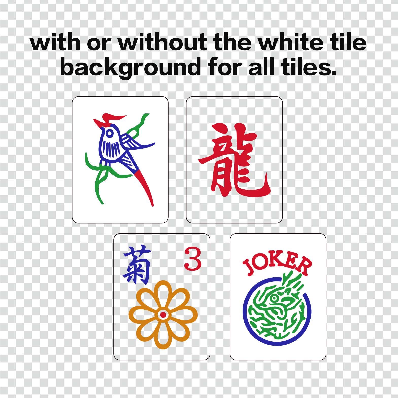 Mahjong Tile Clipart Set SVG PNG – Asian Game Digital Stickers, Mahjong ...