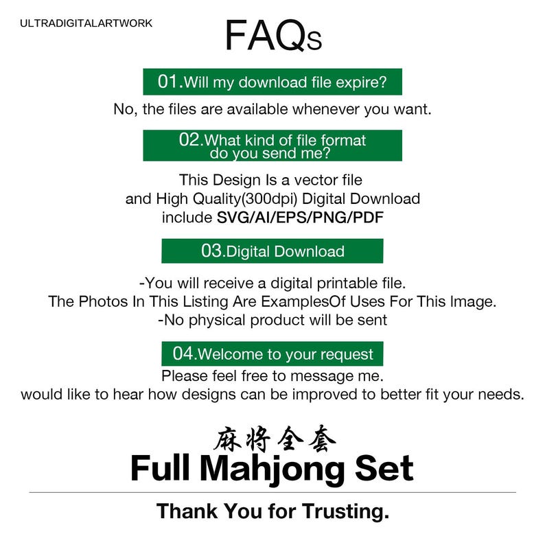 Full Mahjong Tile for Clipart for Sticker Pattern for Accessories Clothes Apron for DIY Gifts ...