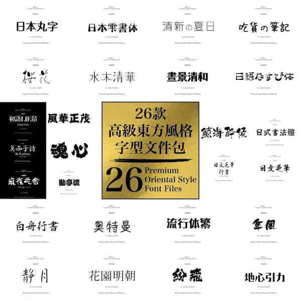 Japanese Font Poster - Etsy UK