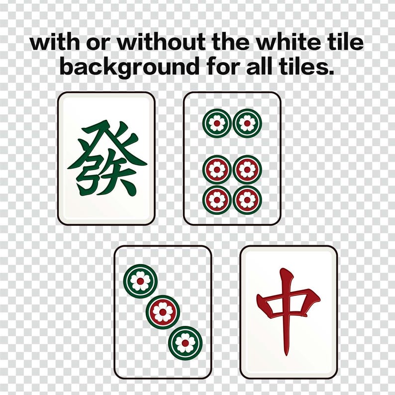 Full American Mahjong Tile for Clipart for Sticker Pattern for ...
