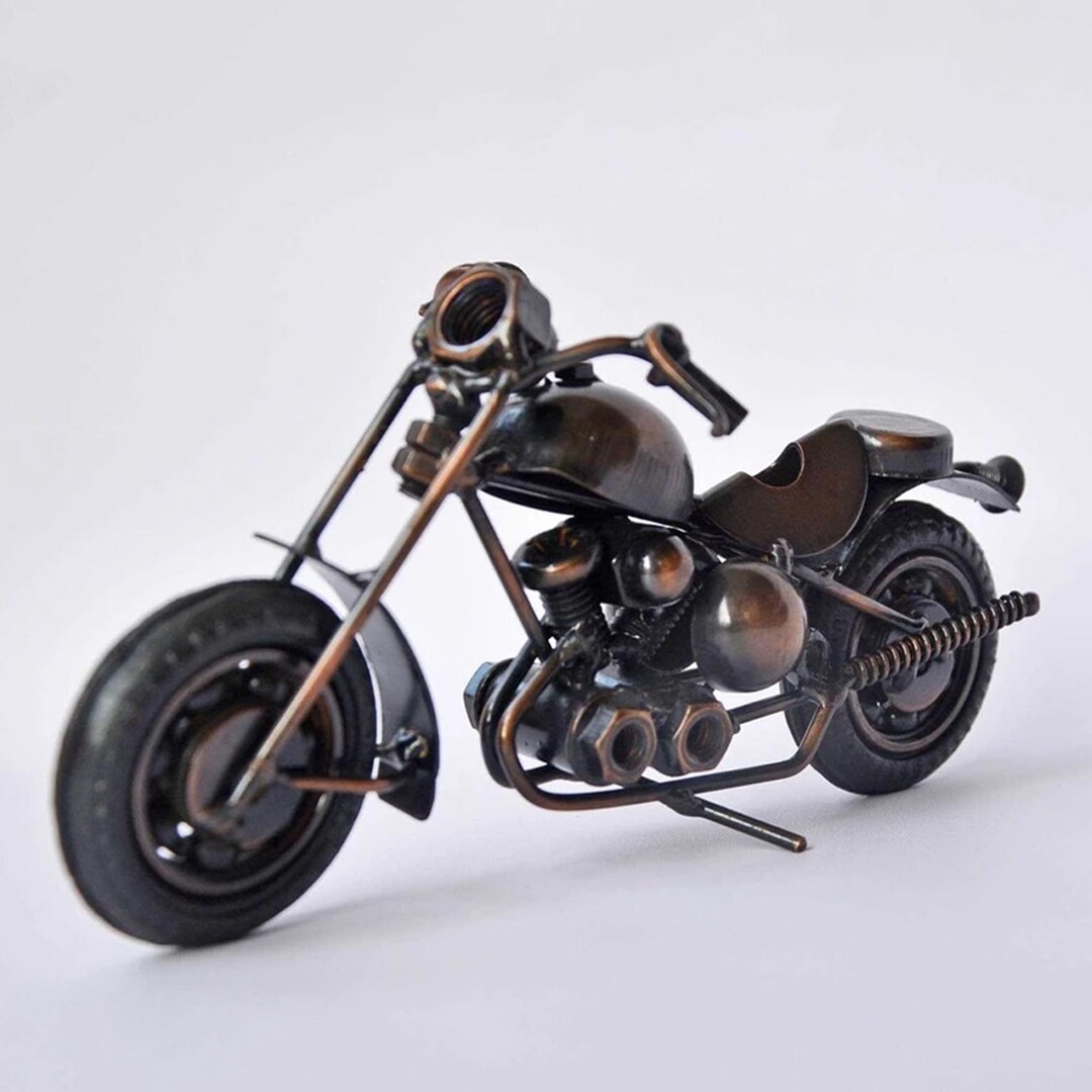 Miniature Motorcycle Cruiser Metal Iron Mini Motorbike Replica Gift for ...