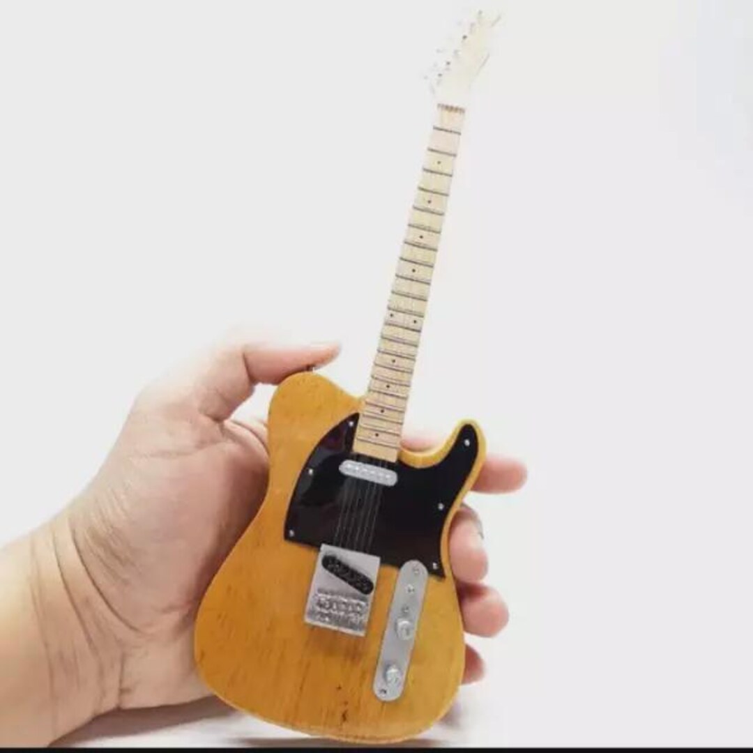 Miniature Guitar Telecaster Natural Scale 1:4 | Replica Mini Electric ...