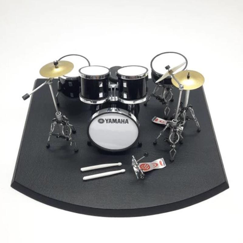 Miniature Drum Set Replica Drum Kit Yamaha With Stage for Birthday Gift ...