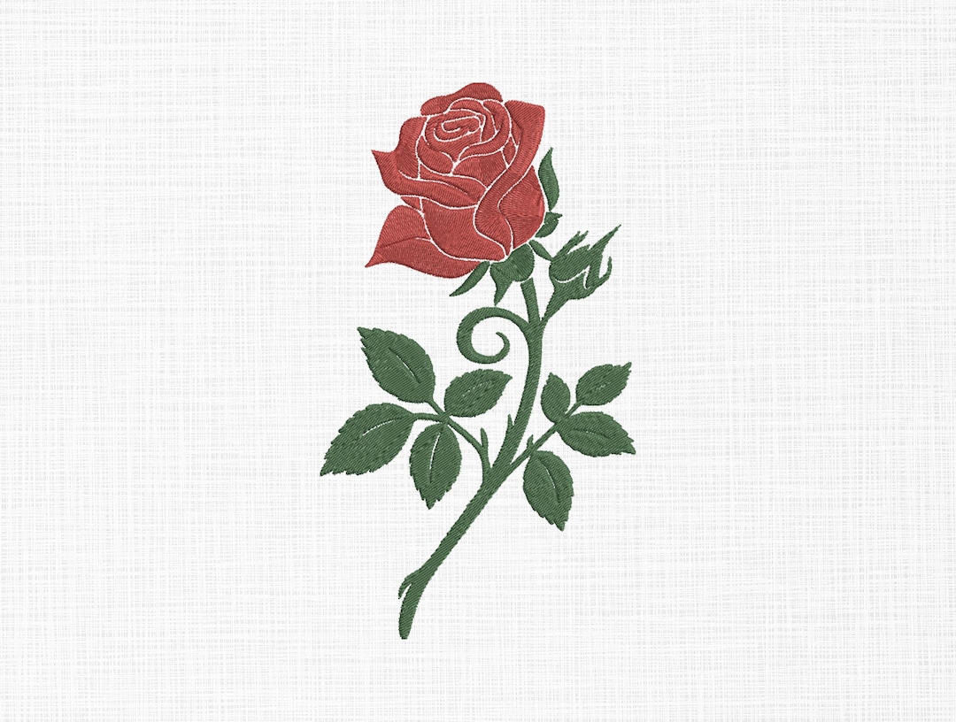 Rose Embroidery Design Red Rose Embroidery Design Flowers Machine ...