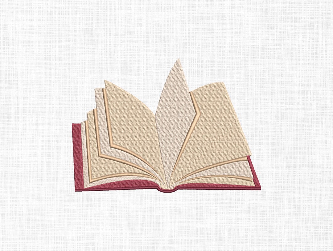 Reading Book Embroidery Design Book Embroidery Book Lover Embroidery ...