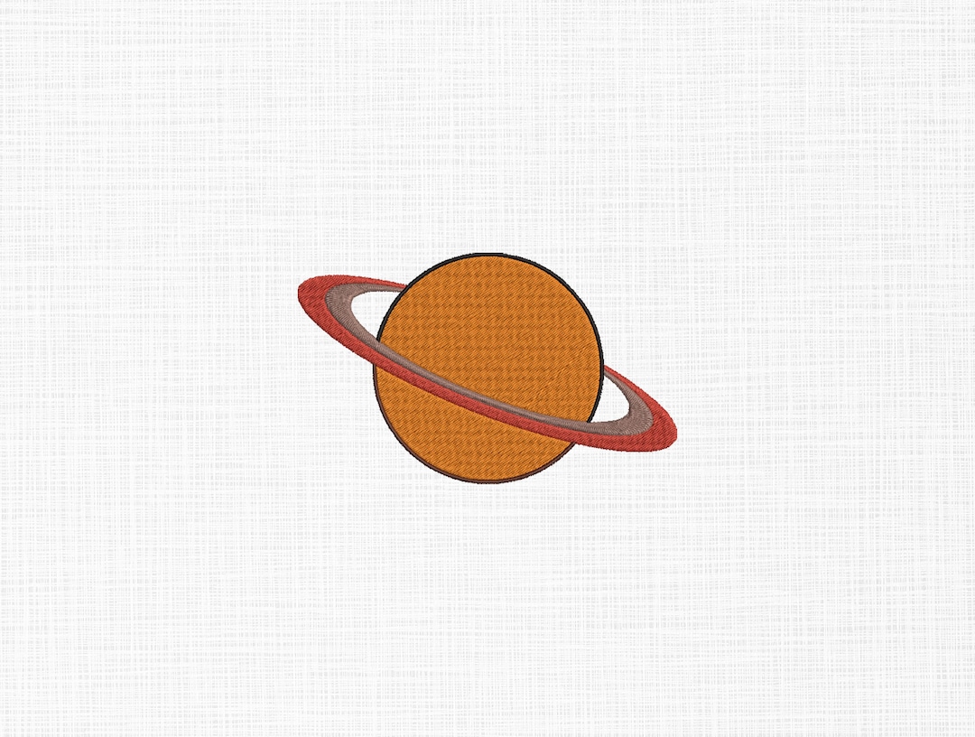 Saturn Planet Embroidery Design Planet Embroidery Design Universe ...