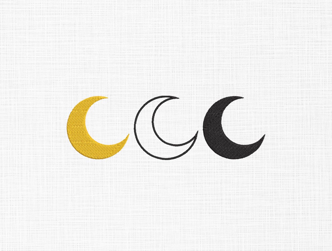 Moon Embroidery Design Moons Embroidery Design Moon Silhouette ...