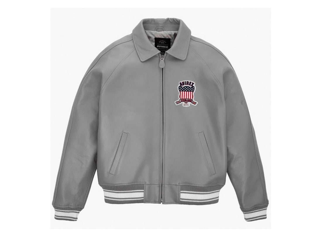 Handmade Men’s Avirex USA American Bomber Flight Jacket in Genuine ...