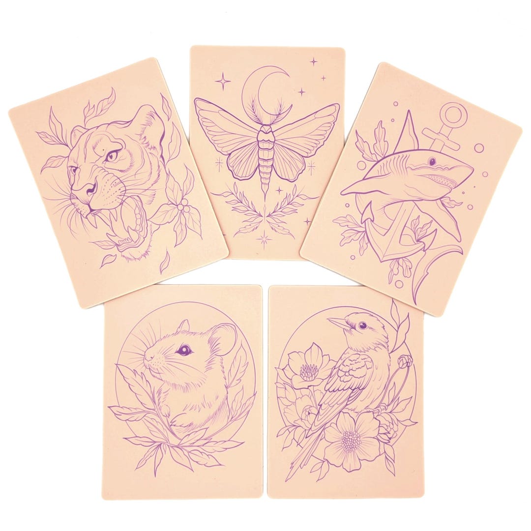 Stencil Skins® Pre-printed Tattoo Practice Skins With Stencils ...