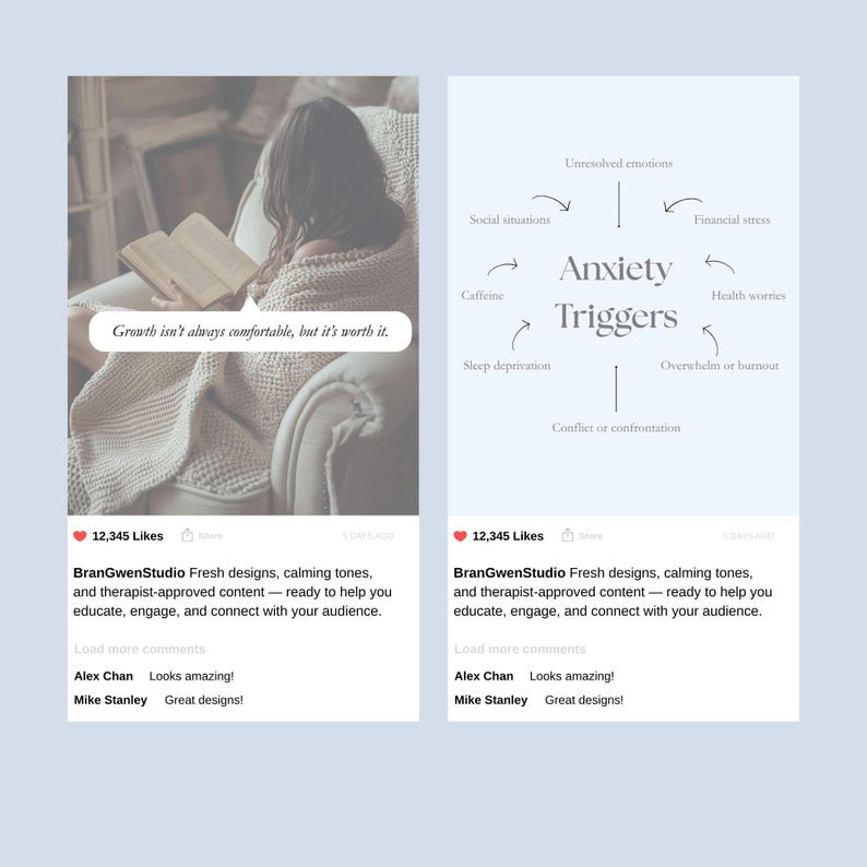 Therapist Instagram Posts, Mental Health Templates, Psychologist Social ...