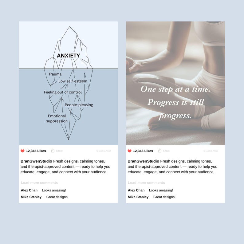 Therapist Instagram Posts, Mental Health Templates, Psychologist Social ...