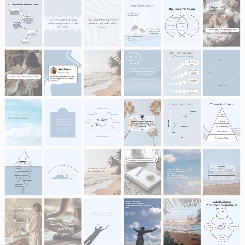 Therapist Instagram Posts, Mental Health Templates, Psychologist Social ...