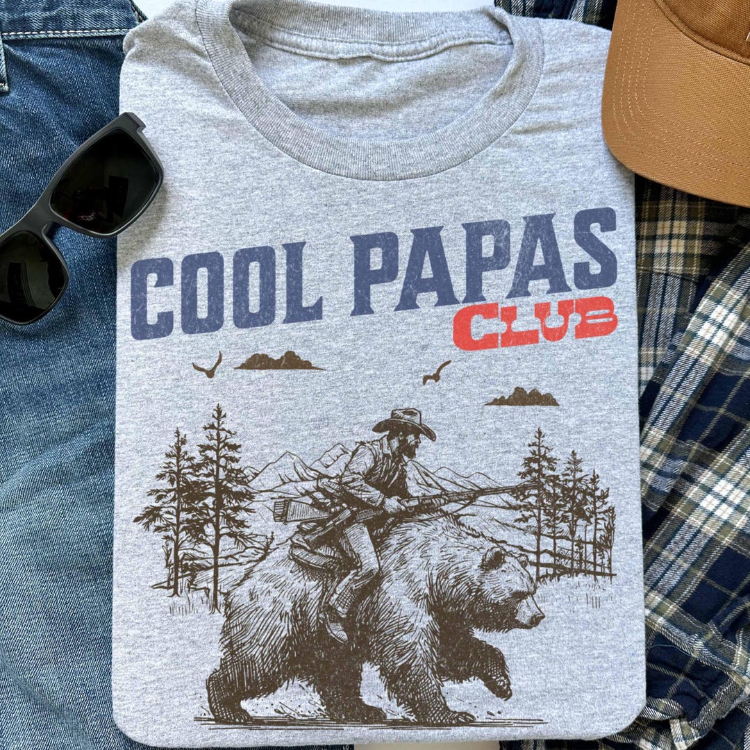 Cool Papas Club Shirt, Cool Dad Shirt, Funny Grandpa Shirt, Funny ...