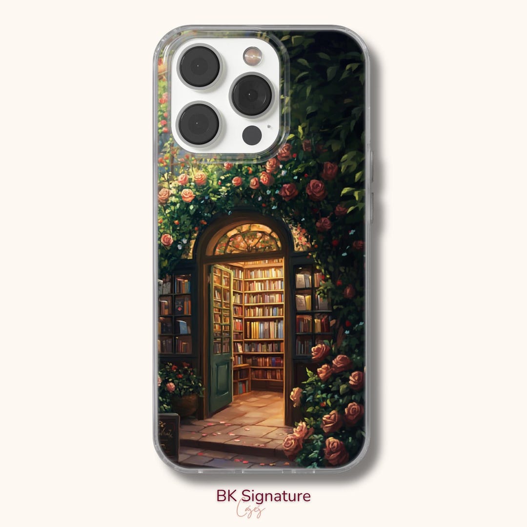 Book Shop Phone Case Book Store Cover for iPhone 16e, 15 Pro Max, 14 ...