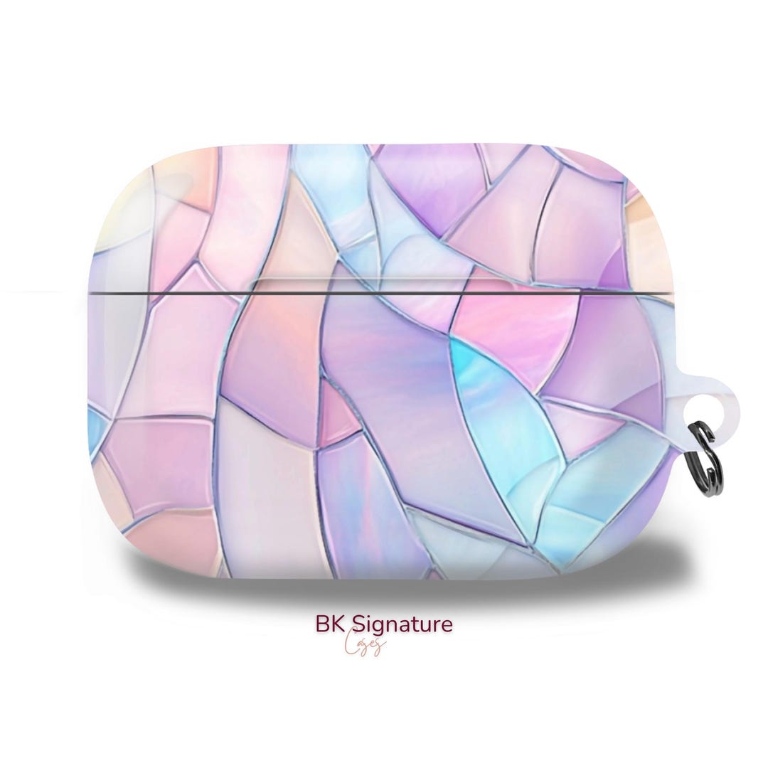 Pastel Colors AirPod Case Stained Glass Cover Fits Airpods Pro, Pro 2 ...