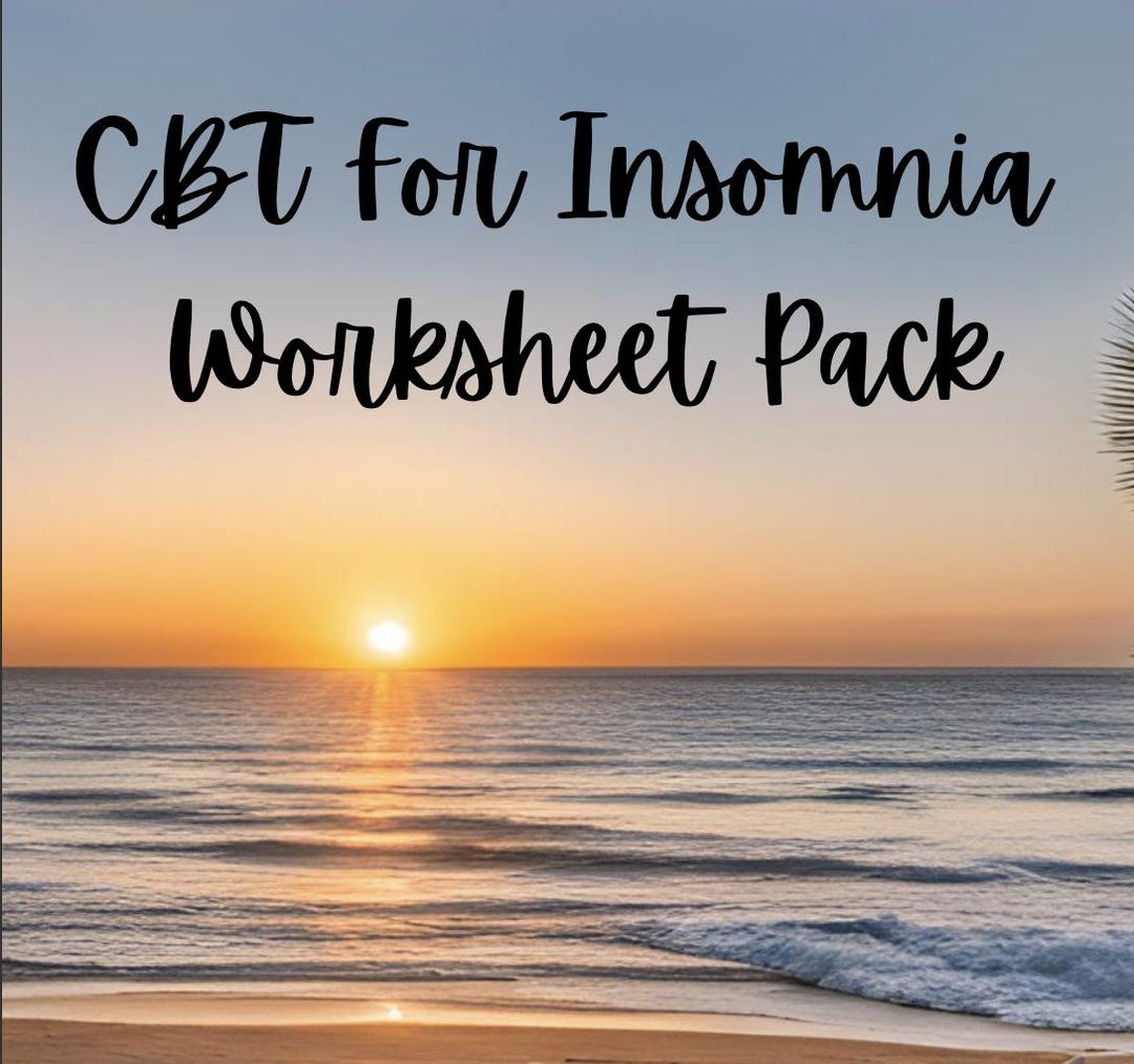 CBT for Insomnia Worksheet Pack - Etsy