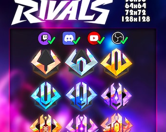 VALORANT Rank Icon Pack - Discord/twitch/youtube/obs - High-quality ...