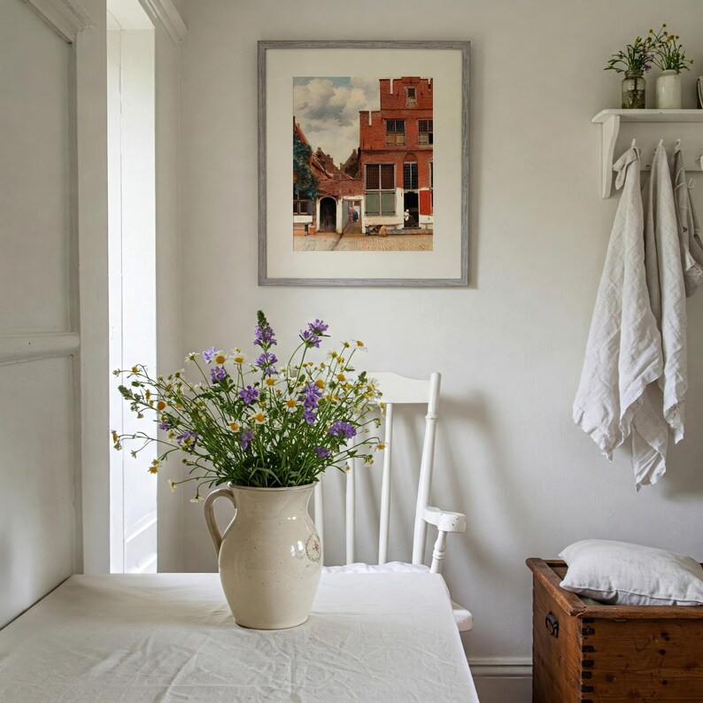Rustic Cottage Kitchen Wall Art Mockup – Frame With Mat, Cozy Farmhouse ...