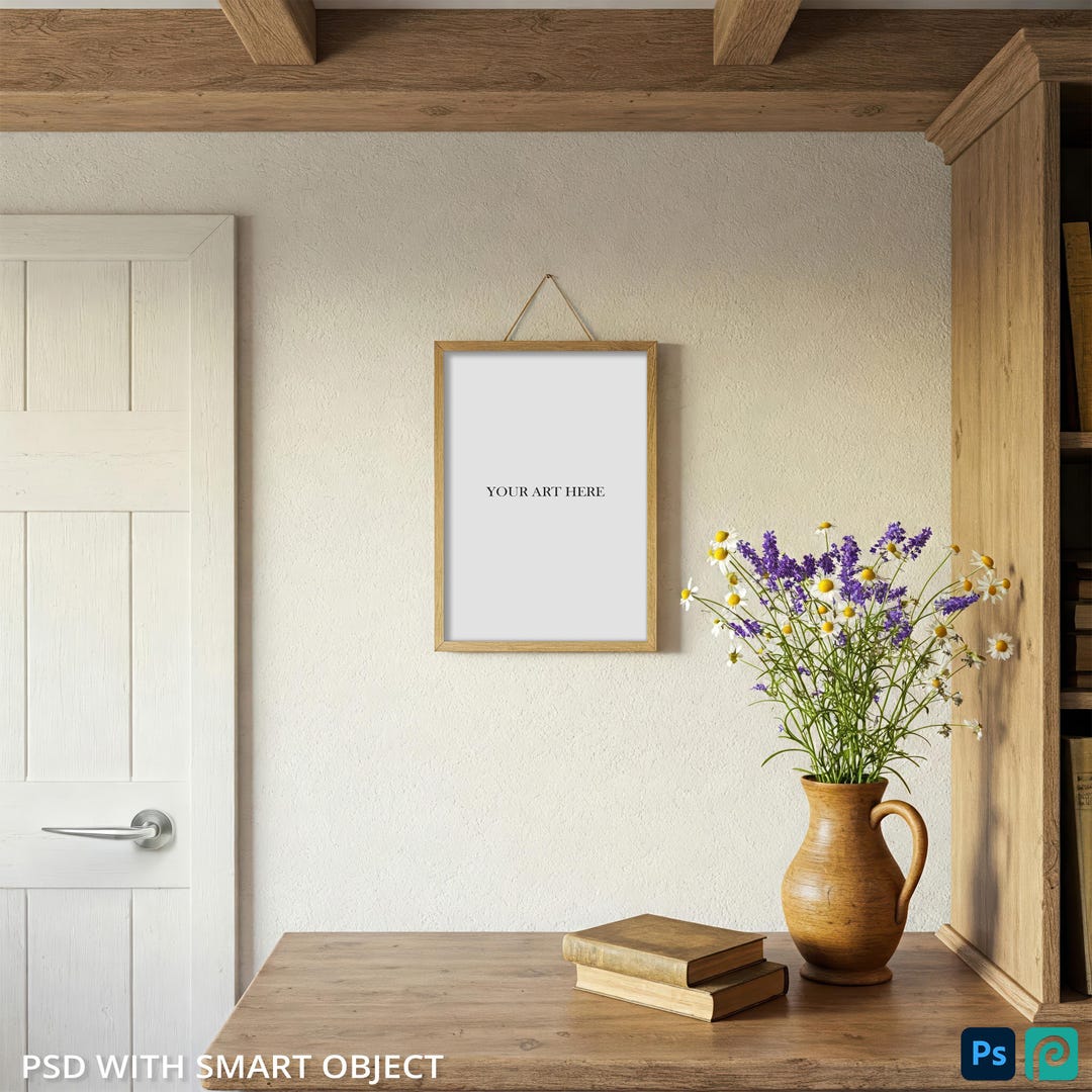 Country Style Art Display Mockup | PSD Smart Object Template | ISO A3 ...